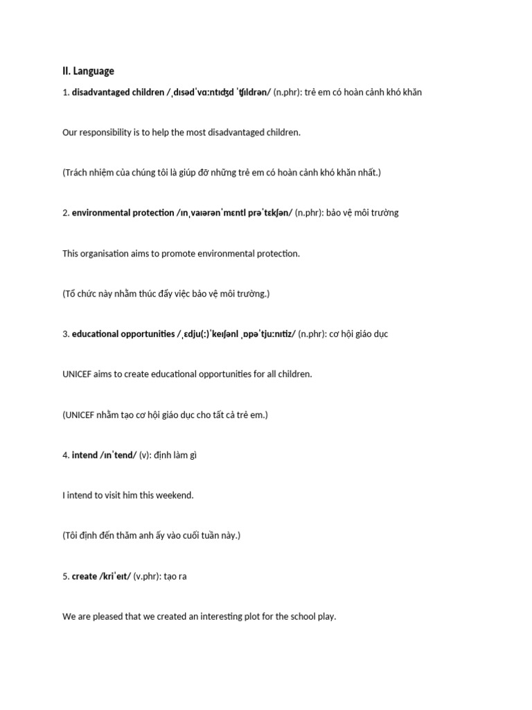 Unit 7 - Vocab | PDF