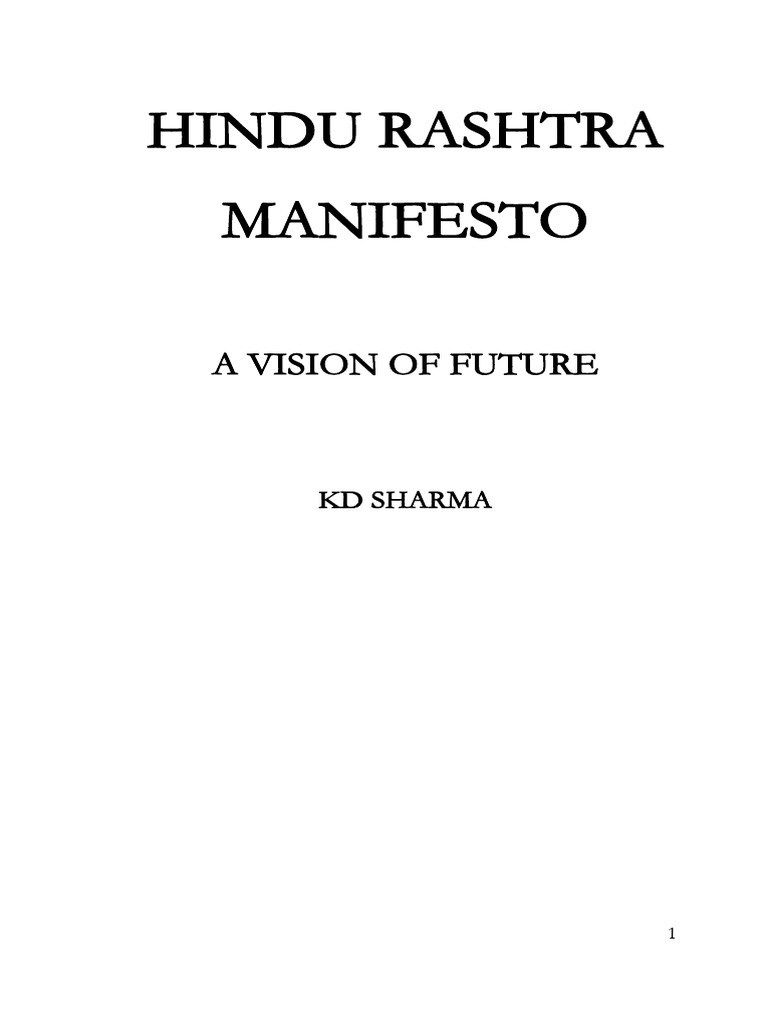 Hindu Rashtra Manifesto Overview | PDF | Bhakti