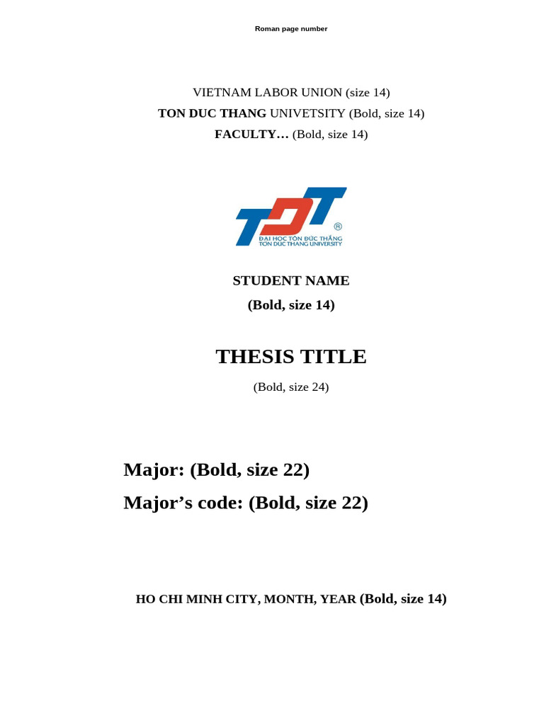 Master Thesis Format in English | PDF | Thesis