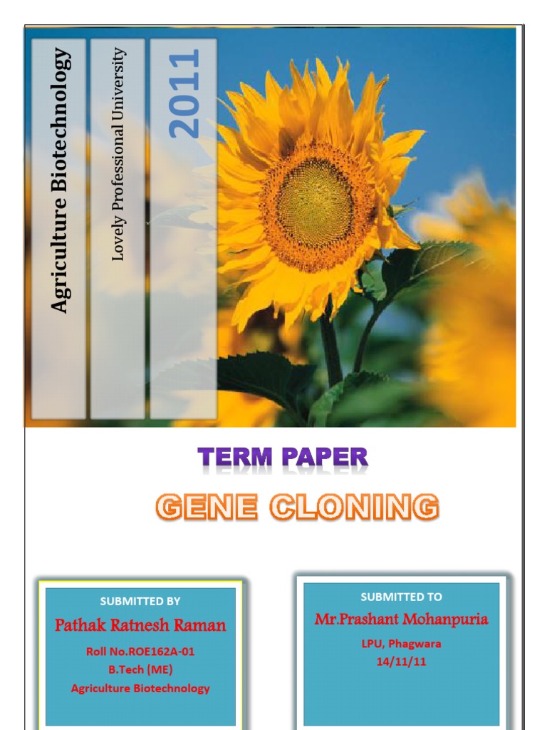 Gene Cloning | PDF | Plasmid | Molecular Cloning
