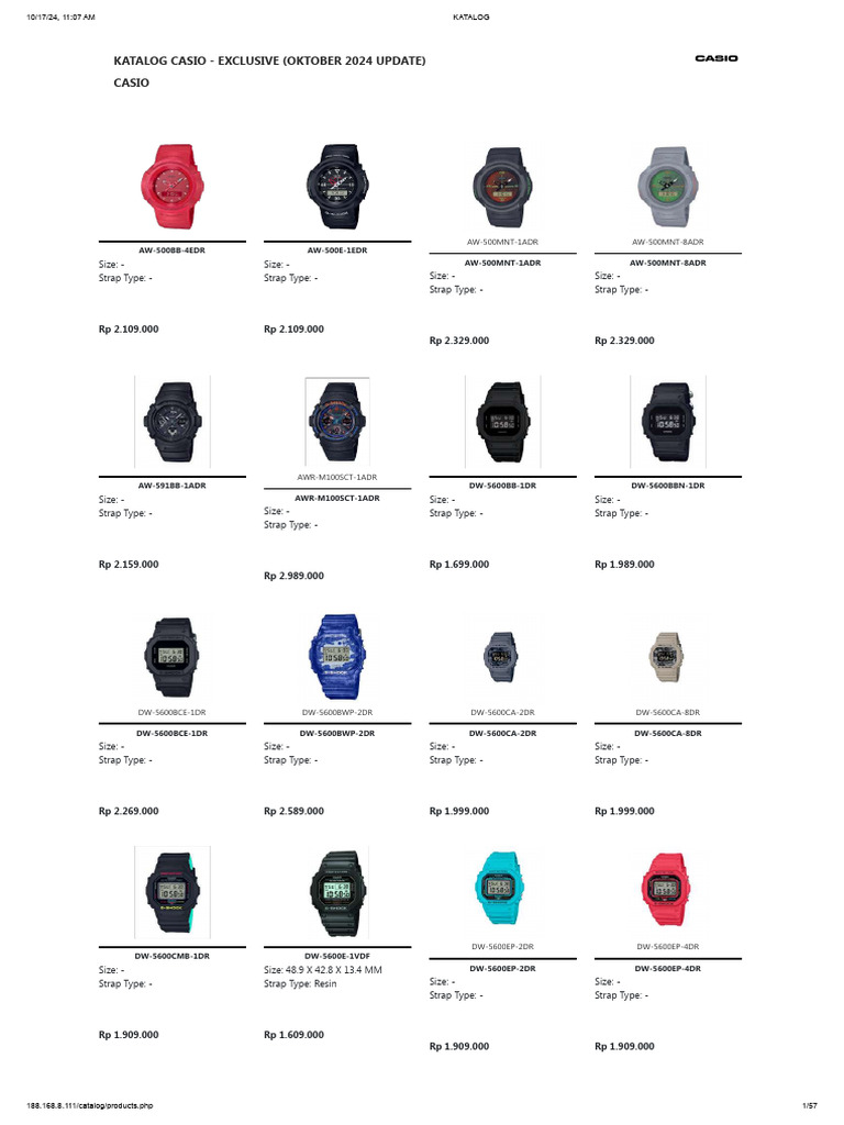 Casio Exclusive Catalog October 2024 | PDF