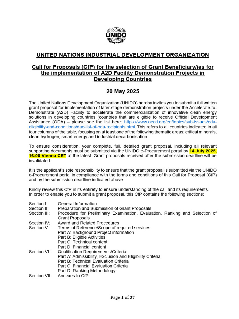 Call For Proposals Information Form - A2D Facility - Revised - Corr | PDF | Sustainability ...