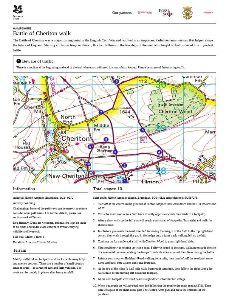 Battle of Cheriton Walk Walking | PDF | Trail | Chess Theory
