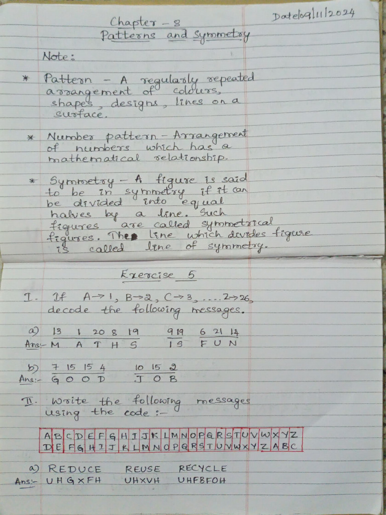 Grade 4 LN 9 Patterns Notes | PDF