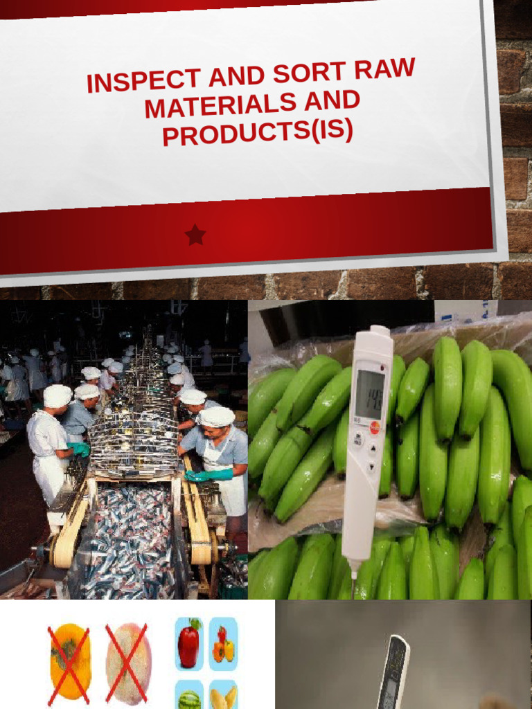 Raw Material Inspection and Safety Guide | PDF | Disinfectant | Sanitation