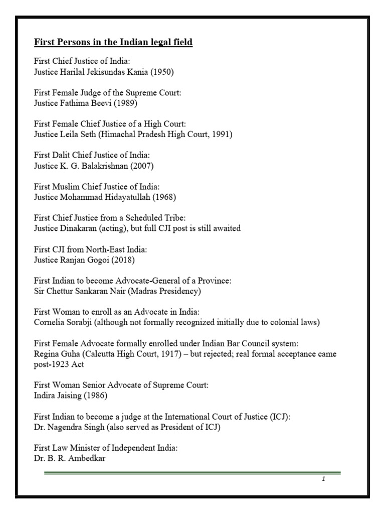 First in Legal Field | PDF