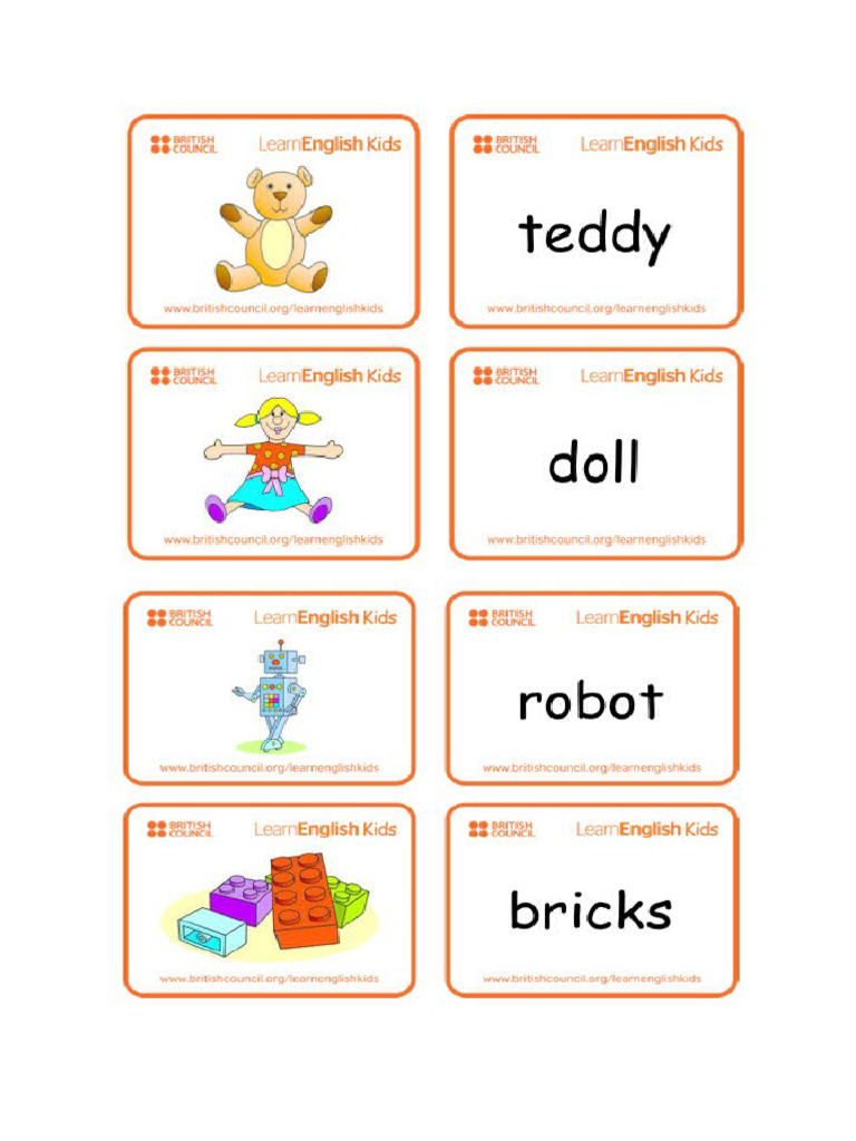Toy Flashcards | PDF