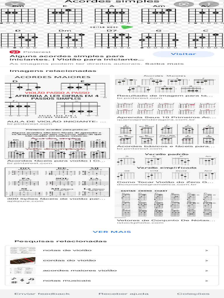 Acordes Simples para Violão Iniciante | PDF