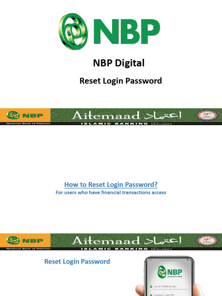NBP Password Reset Guide | PDF