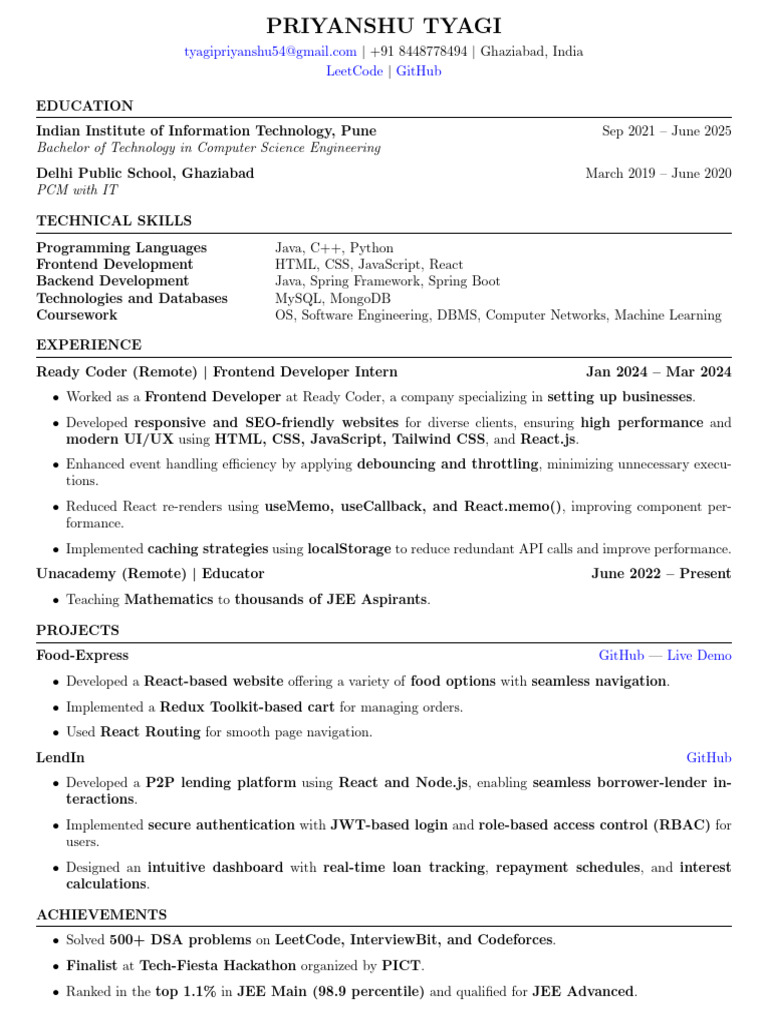 CV Format For Shortlisting | PDF | Databases | Information Technology