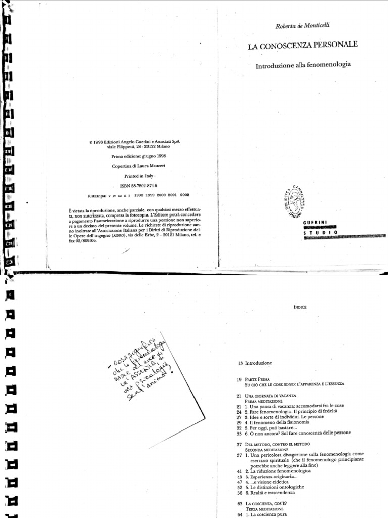 Roberta de Monticelli - La Conoscenza Personale. Introduzione Alla ...