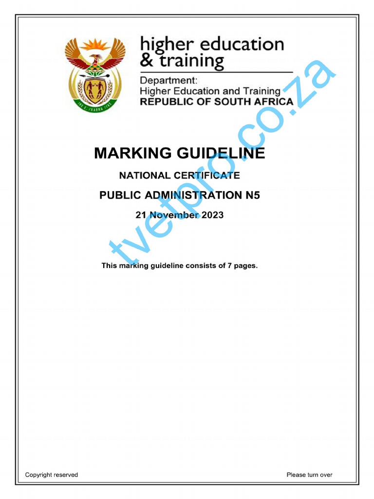 2023 n1370 Public Administration n5 Memo Nov | PDF