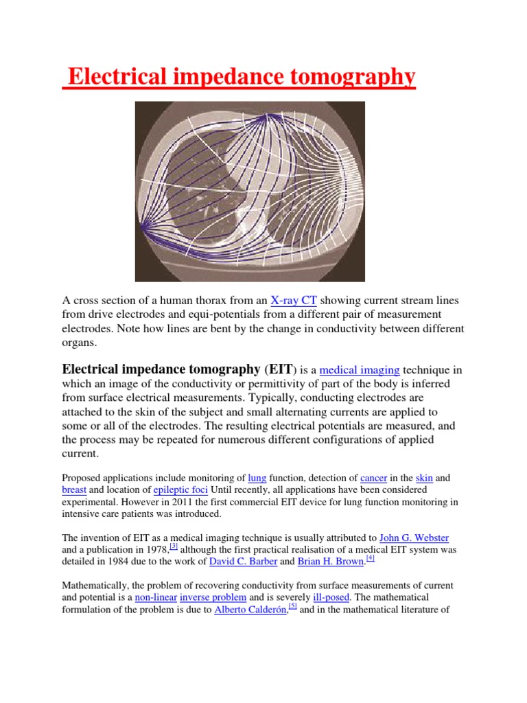 Electrical Impedance Tomography | PDF | Clinical Medicine | Medicine