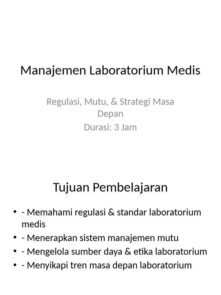 Manajemen_Laboratorium_Medis | PDF