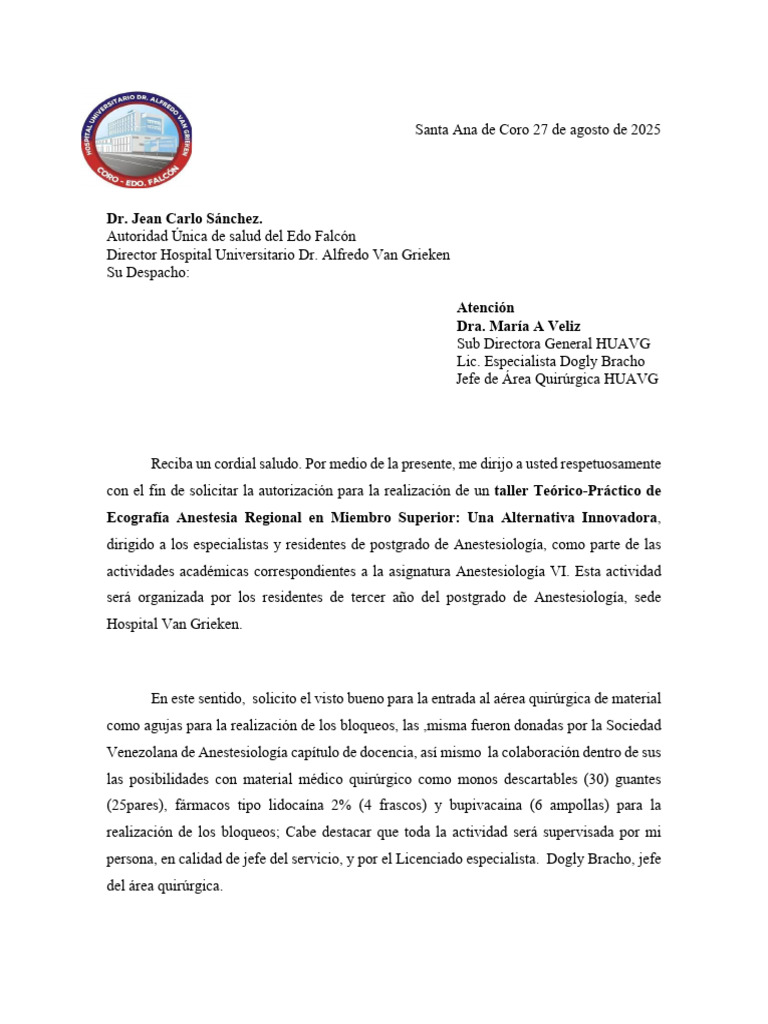 Solicitud de Insumos Taller Bloqueos | PDF