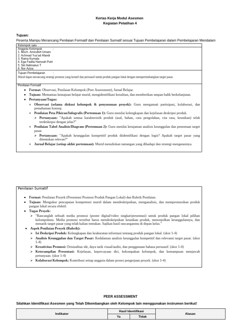 LK Modul 4 KP4 Asesmen PM | PDF