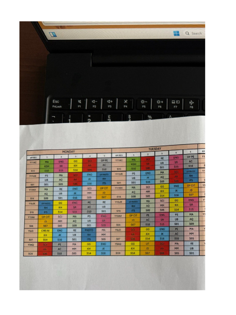 Timetable With Image | PDF