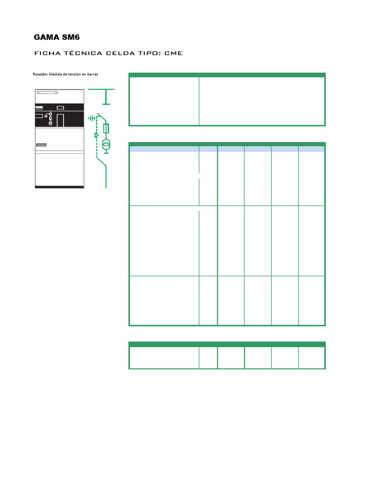 Ficha Técnica Sm6 Cme | PDF | Equipo eléctrico | Bienes manufacturados