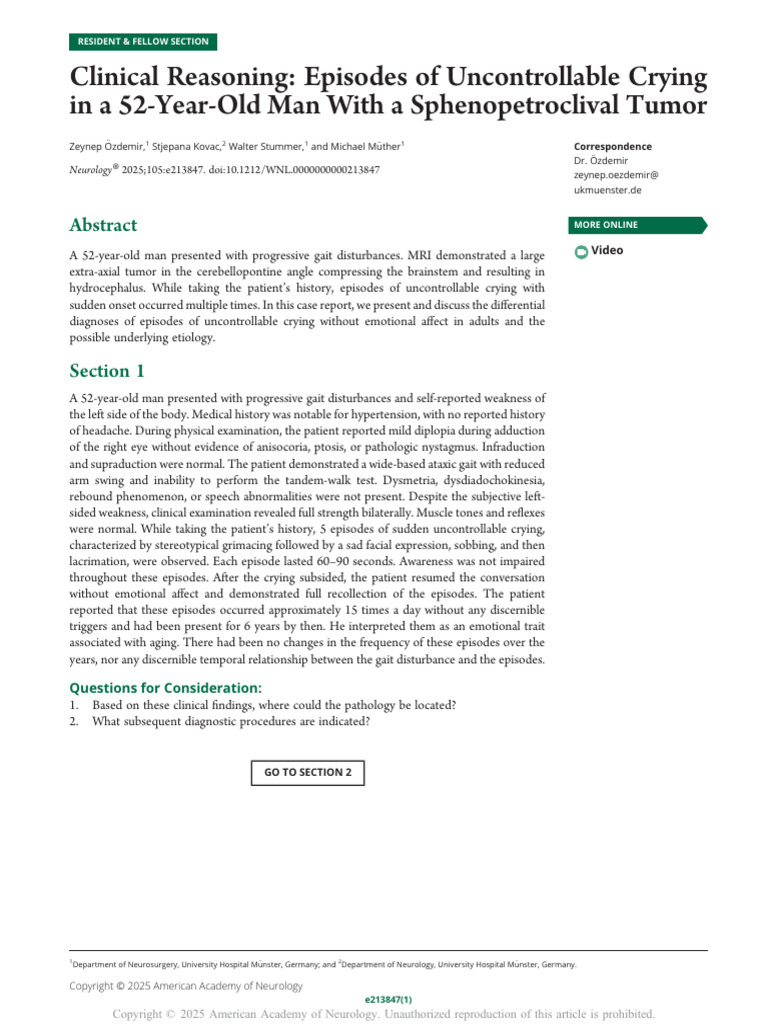 Özdemir Et Al 2025 Clinical Reasoning Episodes of Uncontrollable Crying ...