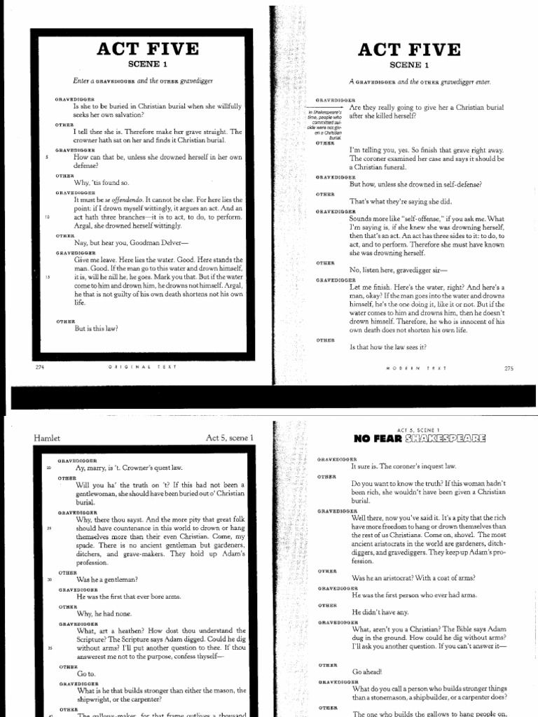 Hamlet Act 5 Plain English | PDF