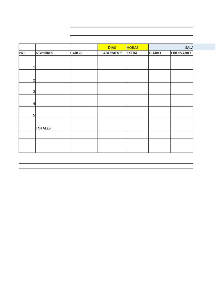 Planilla Ejemplo | PDF