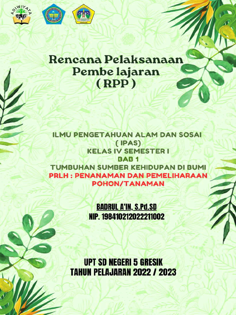 Ipas - IV B - Semester Ii - Badrul Ain - Penanaman, Pemeliharaan Pohon ...