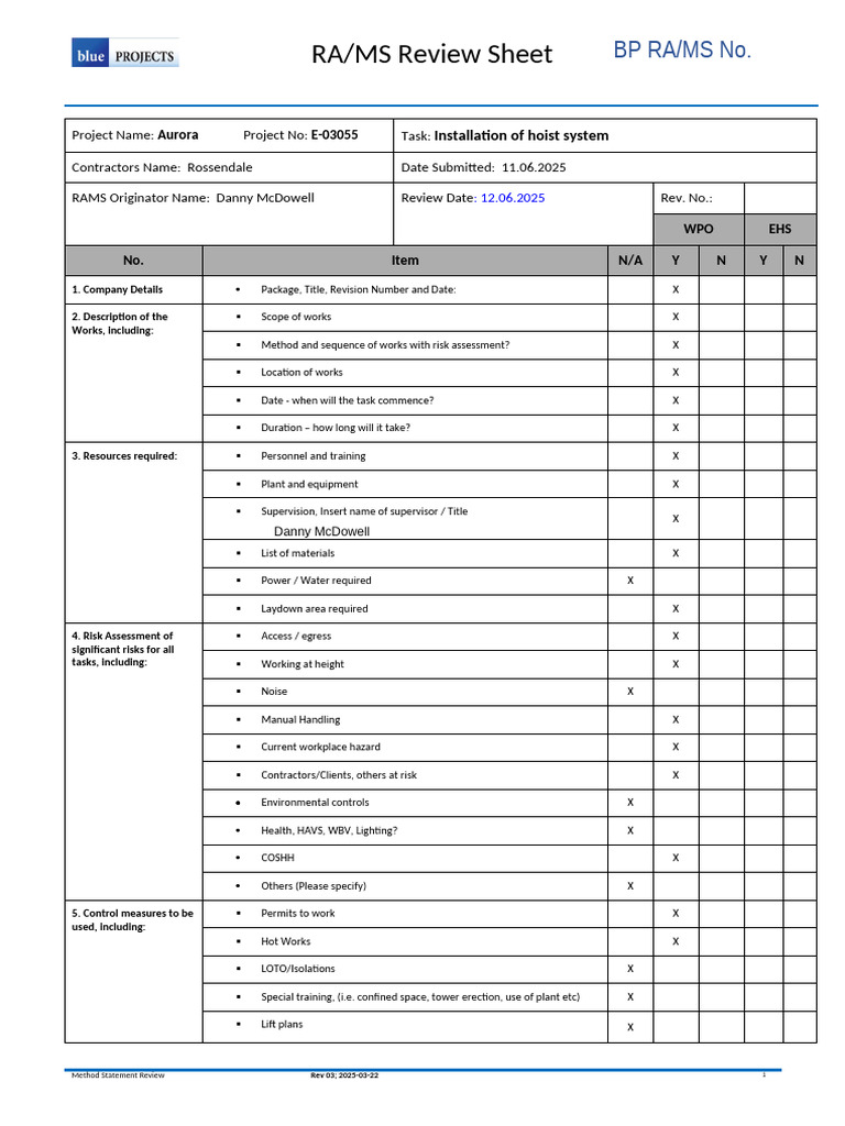 Aurora Hoist System RAMS Review | PDF | Workplace | Safety