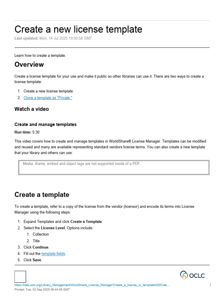 Create A New License Template | PDF | License | Computing