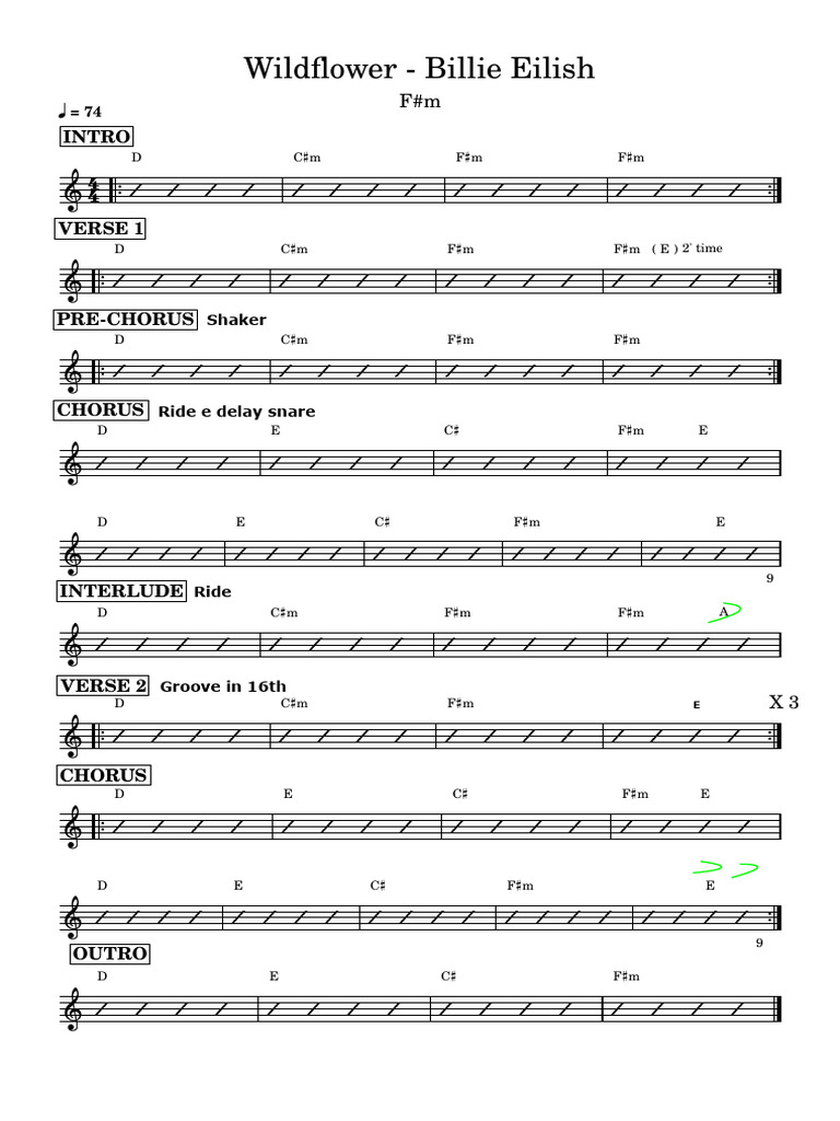 Wildflower - Billie Eilish | PDF