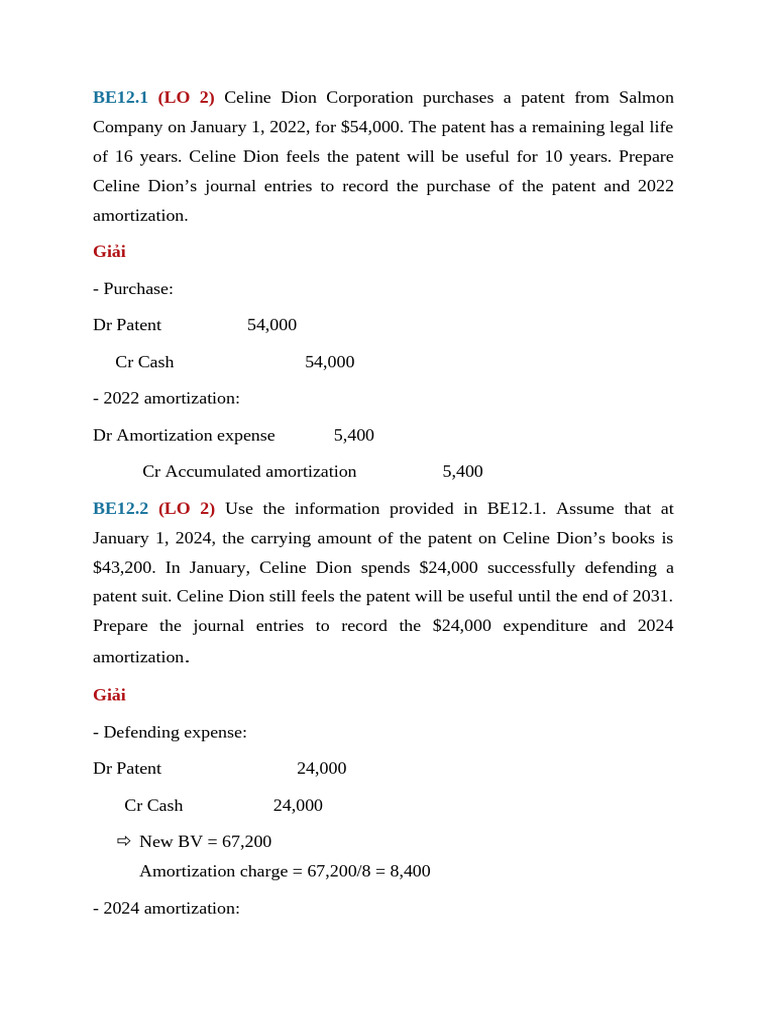Amortization Journal Entries Overview | PDF | Goodwill (Accounting ...