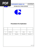 Hydrostatic Test Procedure Storage Tank | PDF | Pressure | Calibration