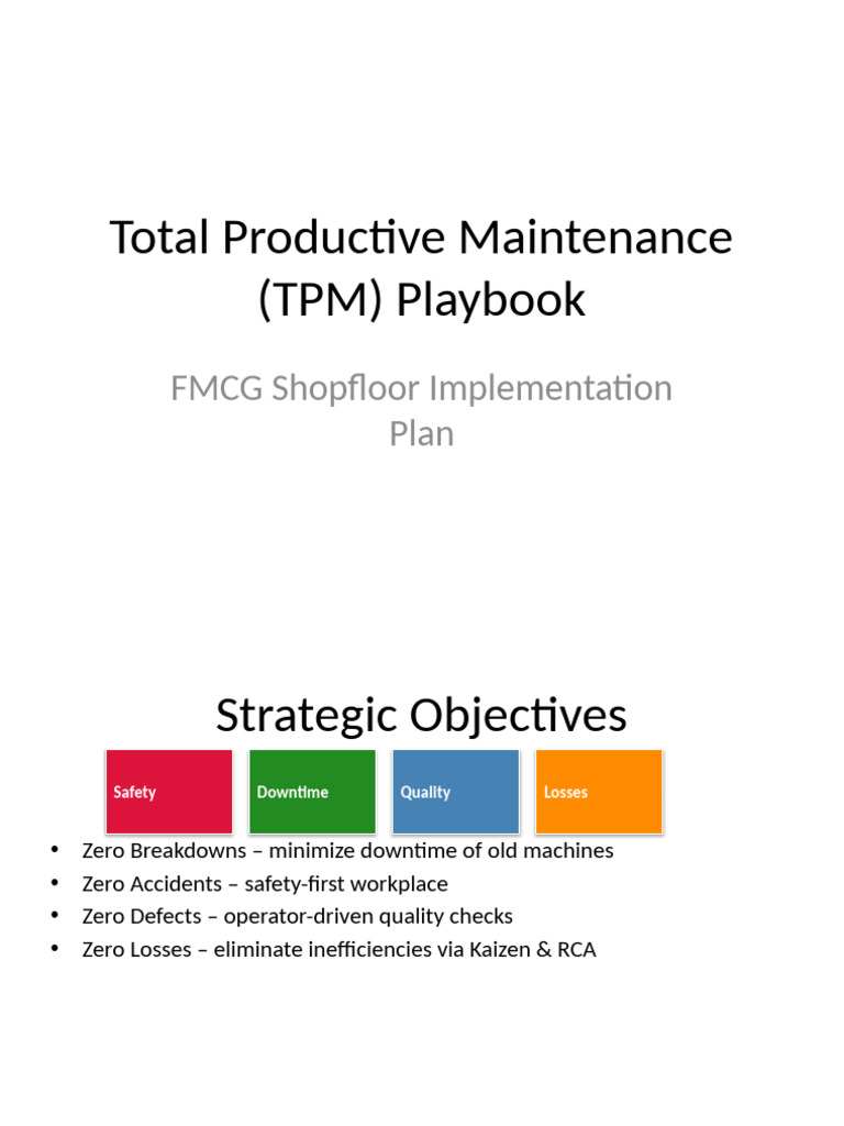 TPM Playbook Presentation Visual | PDF | Systems Thinking | Production ...