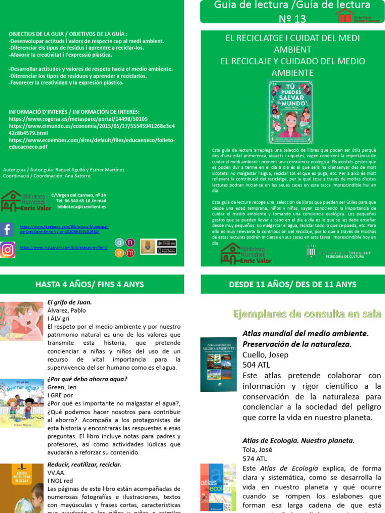 Guía de Lectura sobre Reciclaje Infantil | PDF | Reciclaje | Residuos