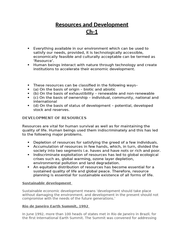 Resource Development and Planning Guide | PDF | Soil | Resource