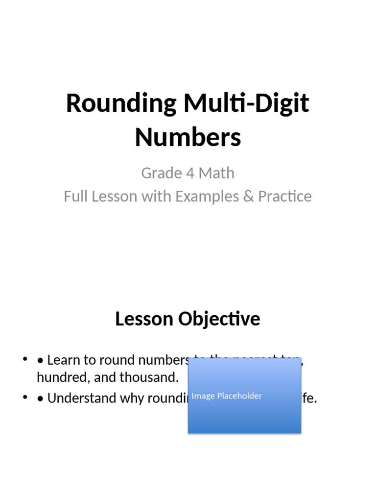 Rounding Multi-Digit Numbers for Grade 4 | PDF | Rounding | Mathematics