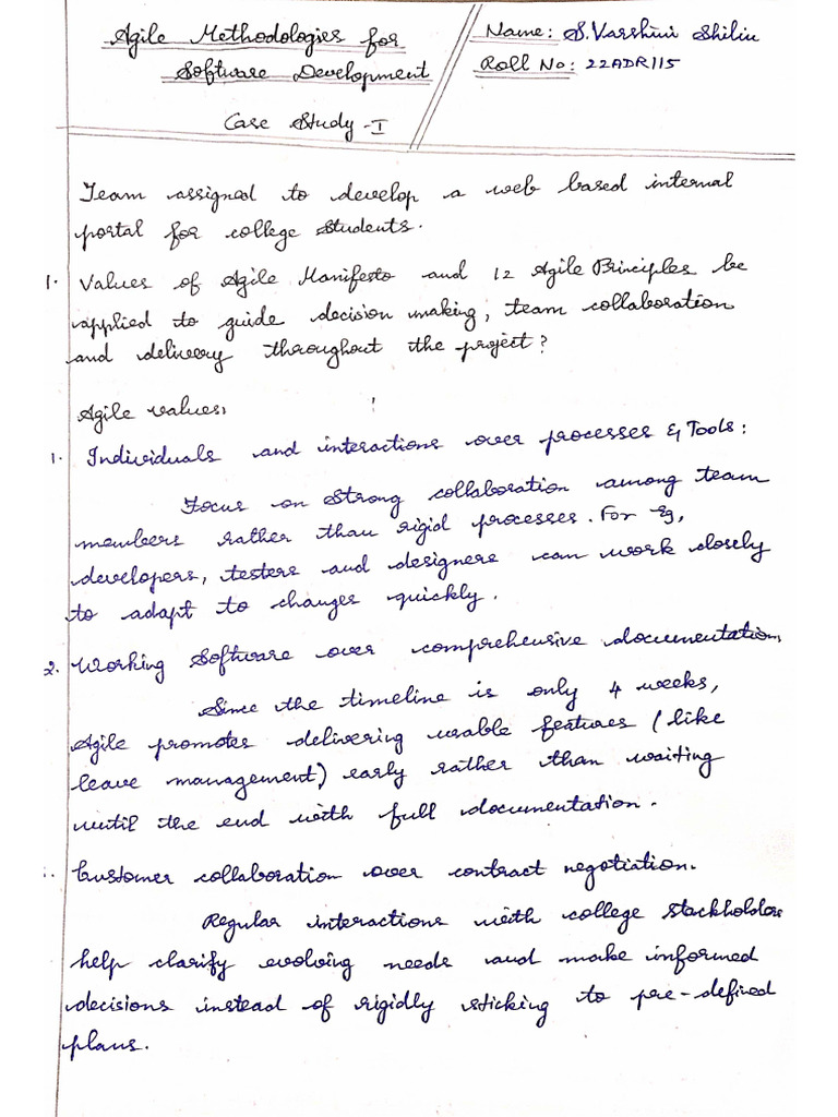 Agile Case Study-1 | PDF