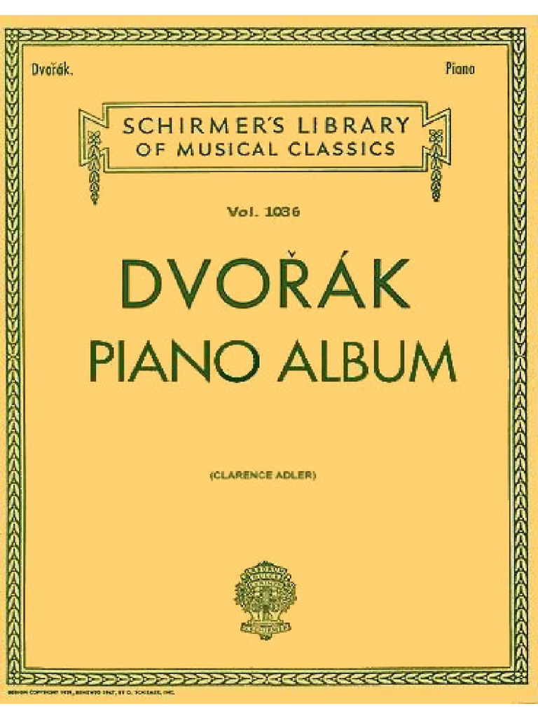 Dvorak A Piano Album Piano Solo | PDF