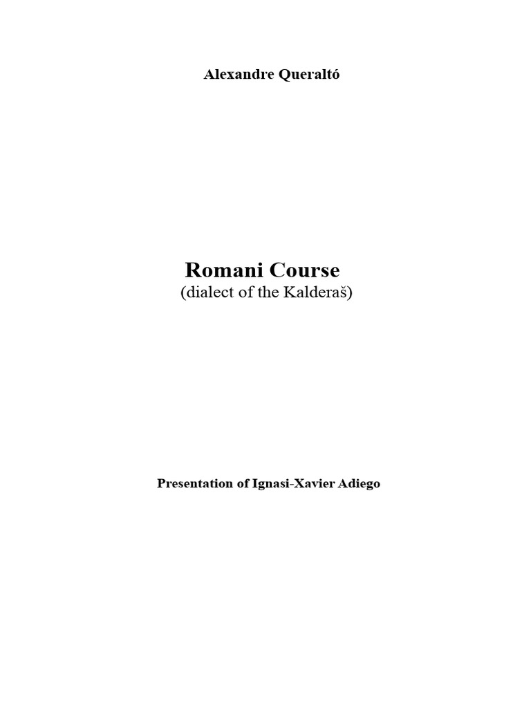 Kalderaš Romani Language Course | PDF | Grammatical Gender | Grammar