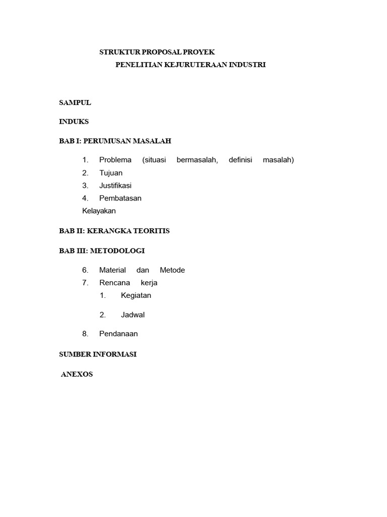 Proposal Penelitian Kejuruteraan Industri | PDF