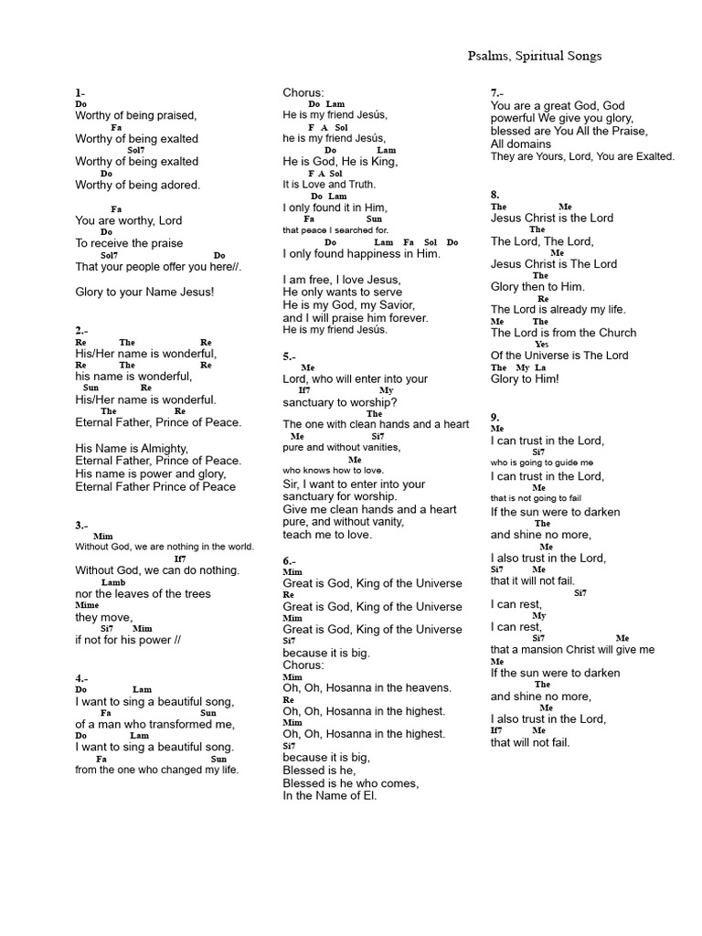 Hymns and Psalms Chords | PDF | Glory (Religion) | Jesus