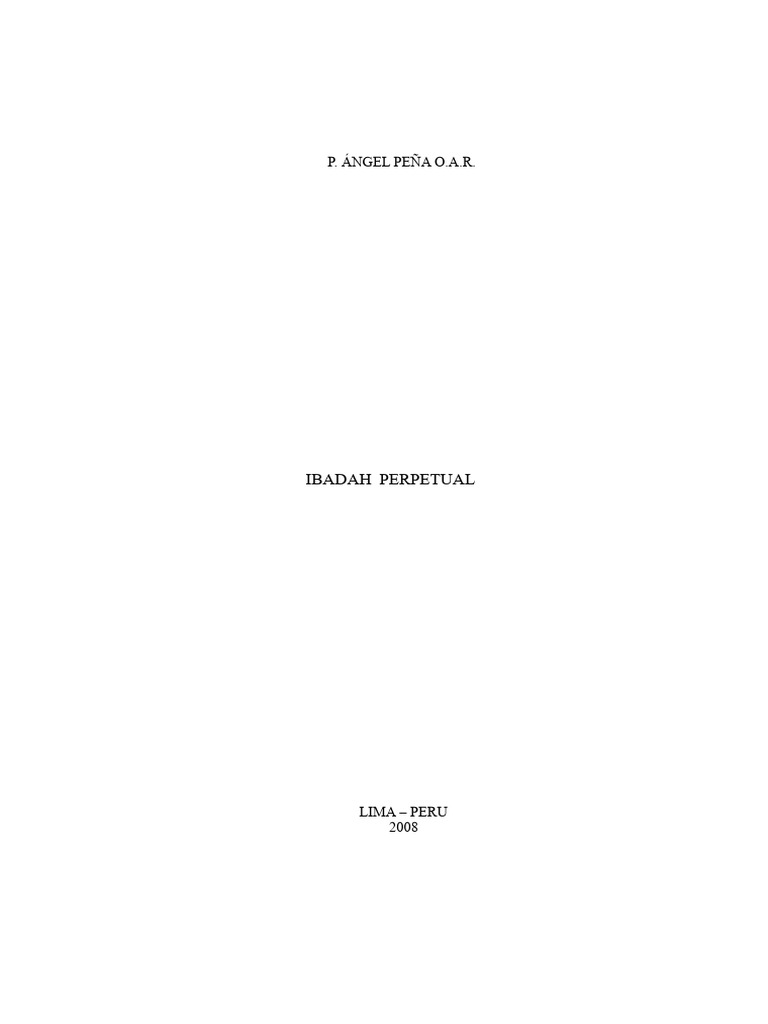 Angel Peña - Penyembahan Abadi PDF | PDF