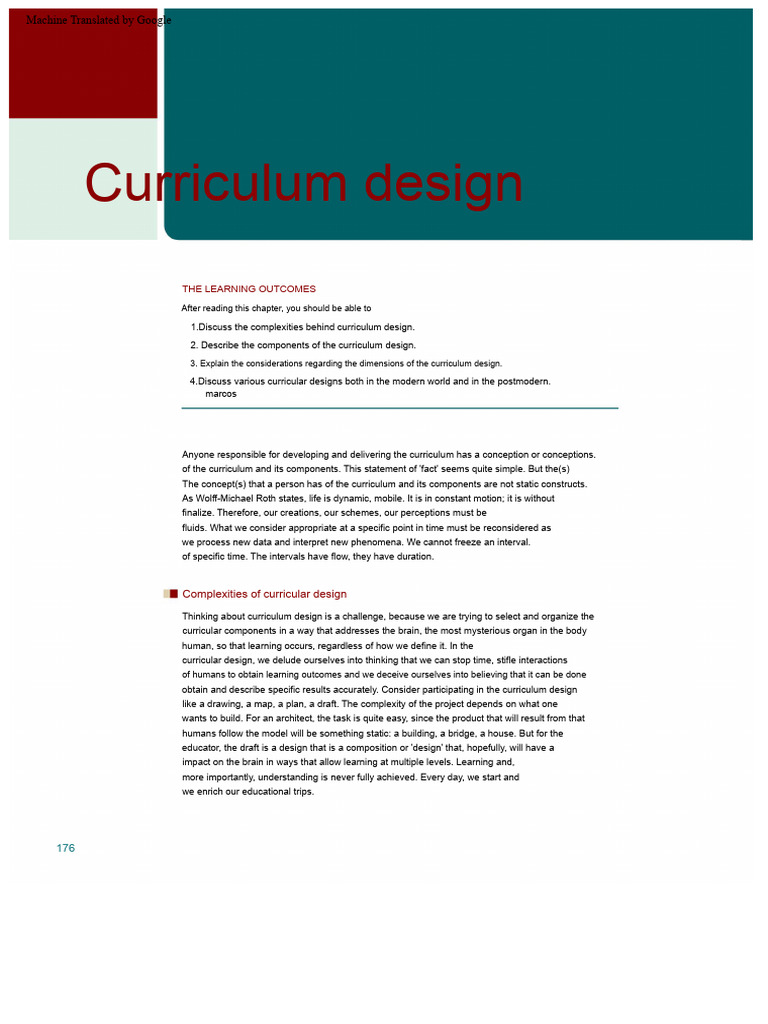 Ornstein & Hunkins (2018) Curriculum Design - Chapter 6 | PDF ...