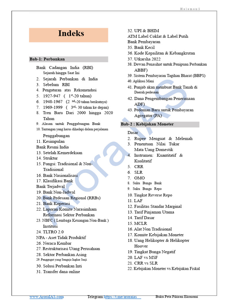 Indeks Peta Pikiran Ekonomi | PDF