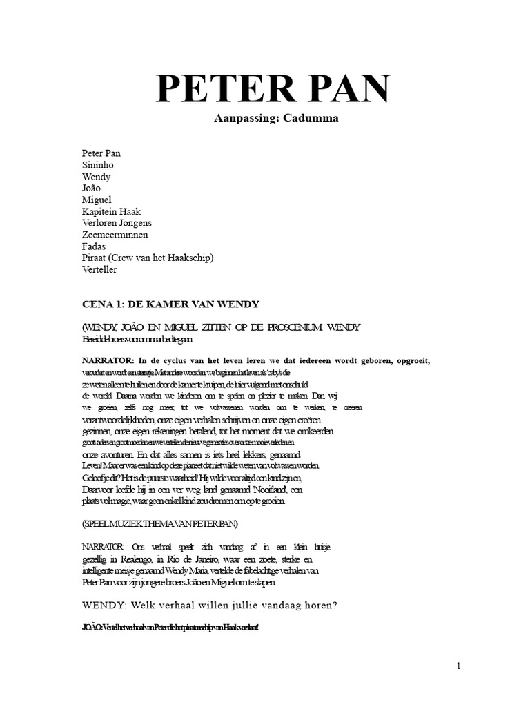 Peter Pan script | PDF