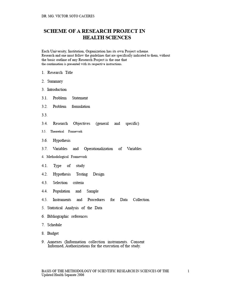Health Sciences Research Project Guide | PDF | Sampling (Statistics ...