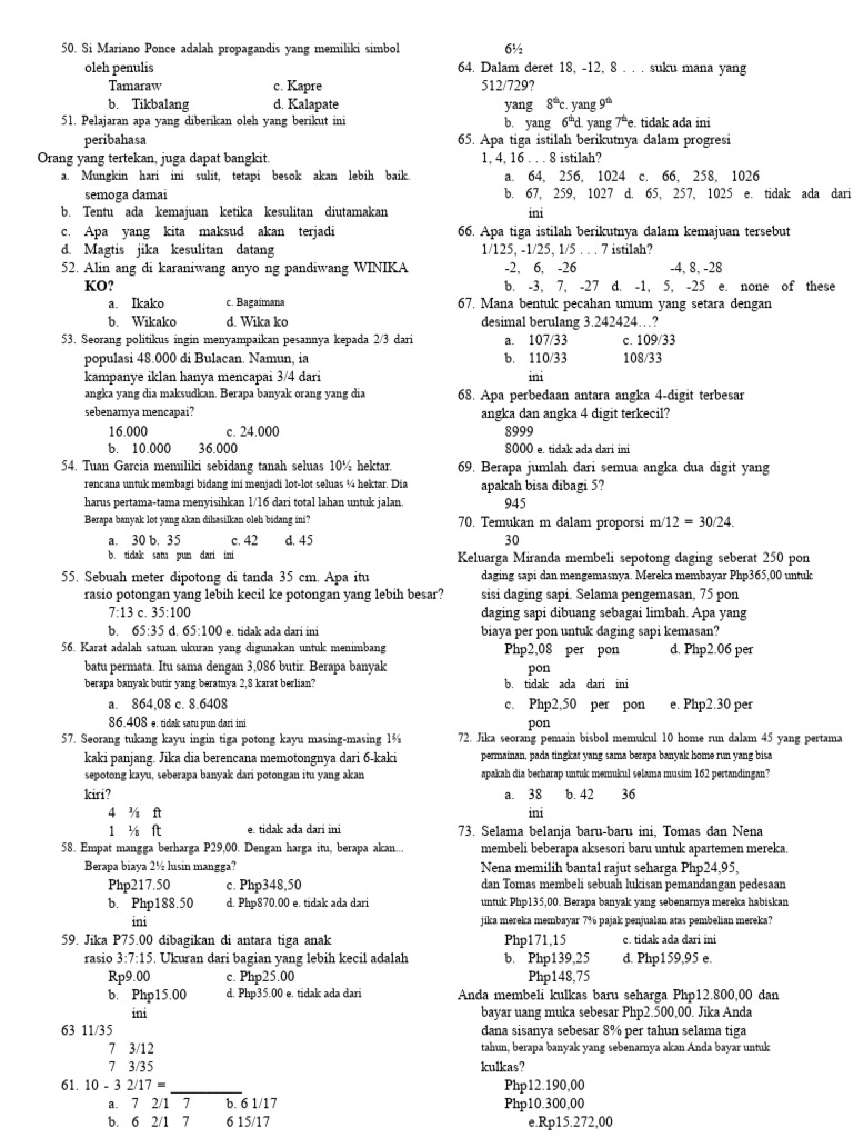 Latihan Senin 24 Juli 2023 Dengan KTC | PDF