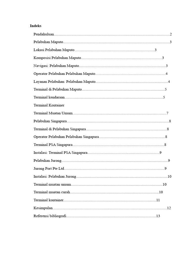 Model Manajemen Pelabuhan Maputo | PDF