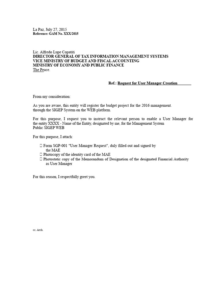 Letter Model Request User Manager Enablement | PDF