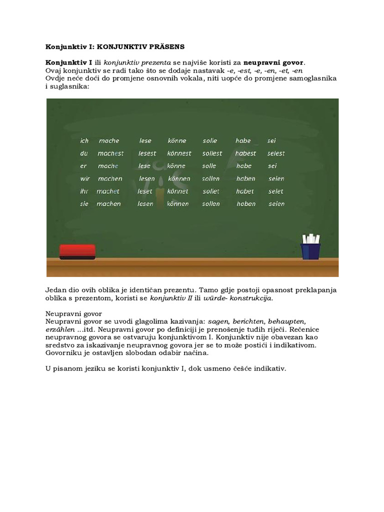 KONJUNKTIV I I II | PDF