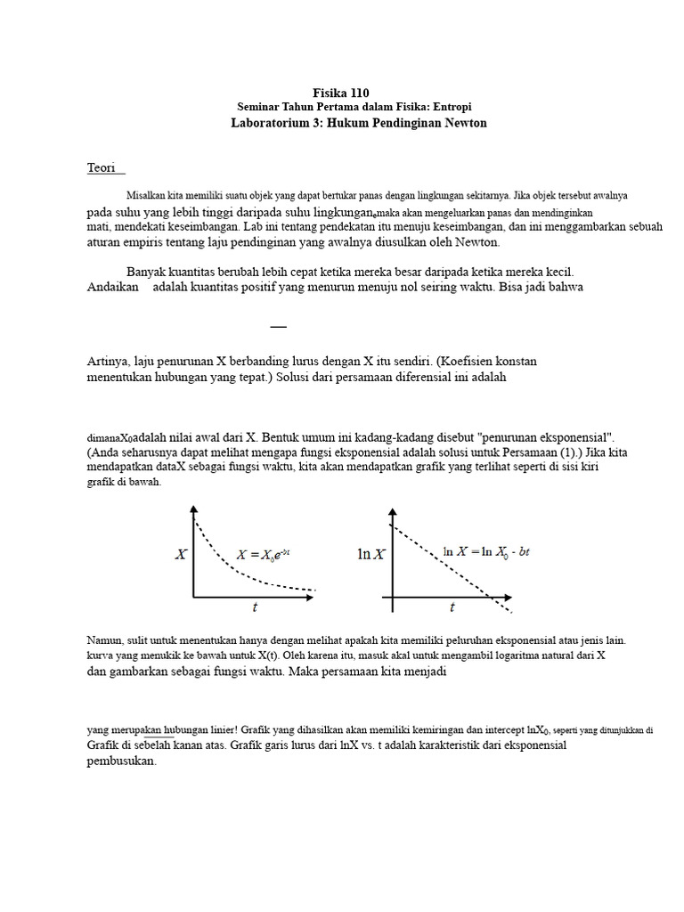 Hukum Pendinginan Newton | PDF